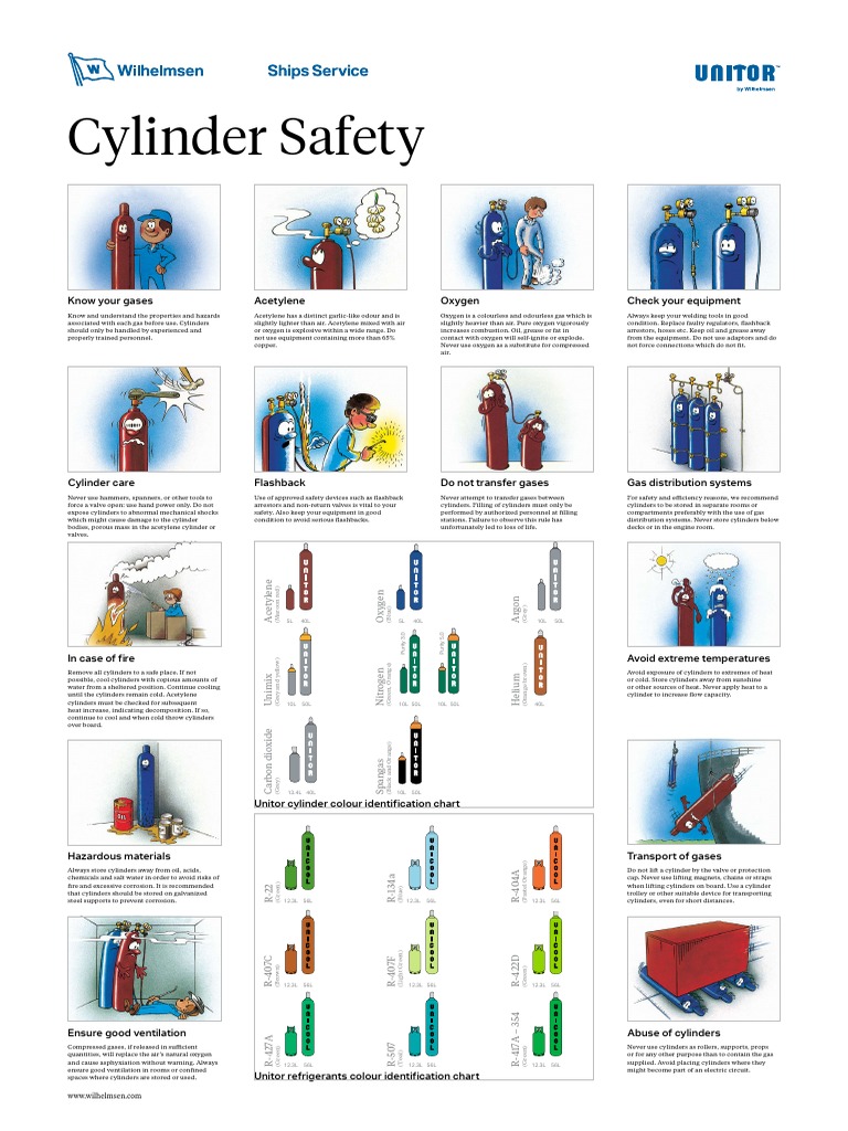 Cylinder Safety Poster (ID 801089) 042019 B2 500x700mm | PDF | Oxygen ...