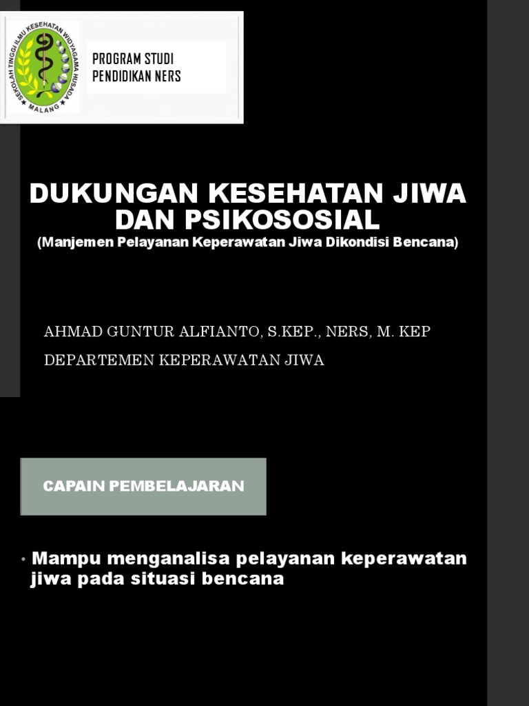 Dukungan Kesehatan Jiwa Dan Psikososial | PDF Dukungan Kesehatan Jiwa Dan Psikososial | PDF