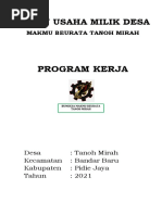 Contoh Program Kerja BUMDesa | PDF