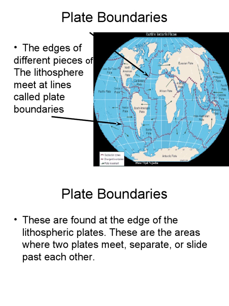 Plate Boundaries Powerpoint | PDF | Plate Tectonics | Crust (Geology)