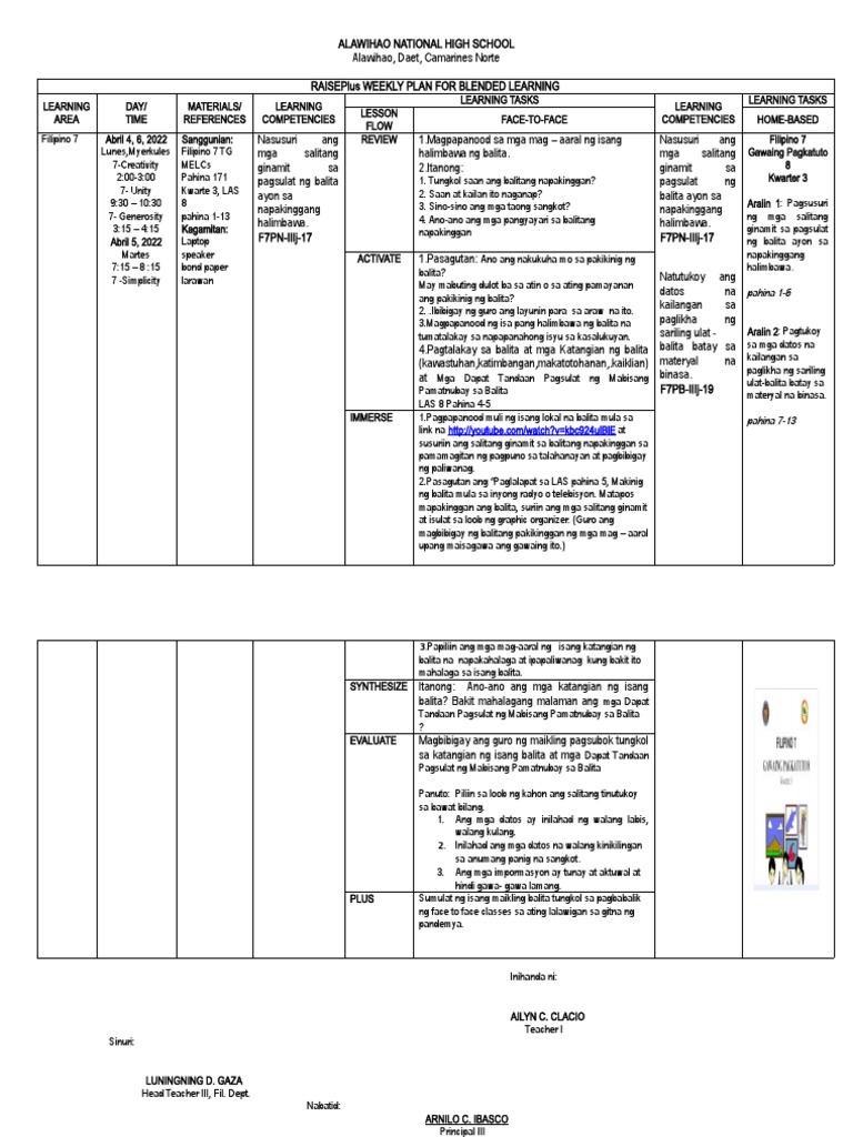 RAISEPlus - LAS 8 | PDF