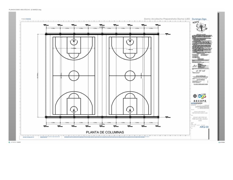 Planta de Columnas Arq-03 | PDF