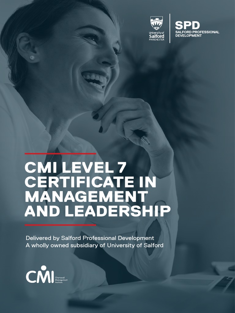 Cmi Level 7 Certificate in Management and Leadership | Download Free ...