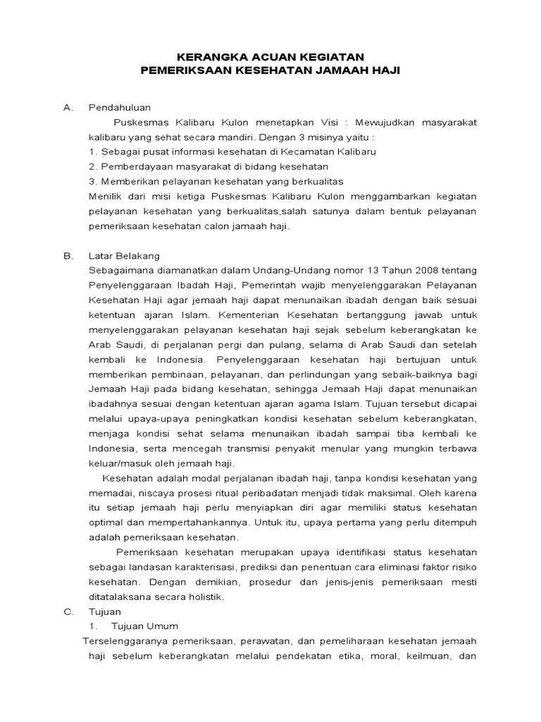 Kak peMERIKSAAN HAJI | PDF