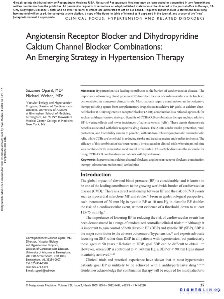 Oparil Kombinasi | PDF | Hypertension | Blood Pressure