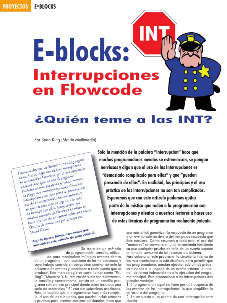 Interrupciones en Flowcode | PDF | Microcontrolador | Programa de computadora