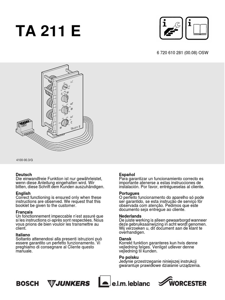 Jungers TA Einstellungen | PDF