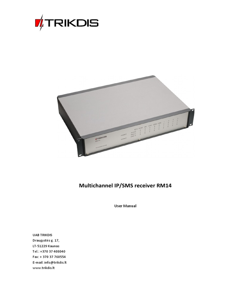 RM14 User Manual | PDF | Port (Computer Networking) | Computer Network