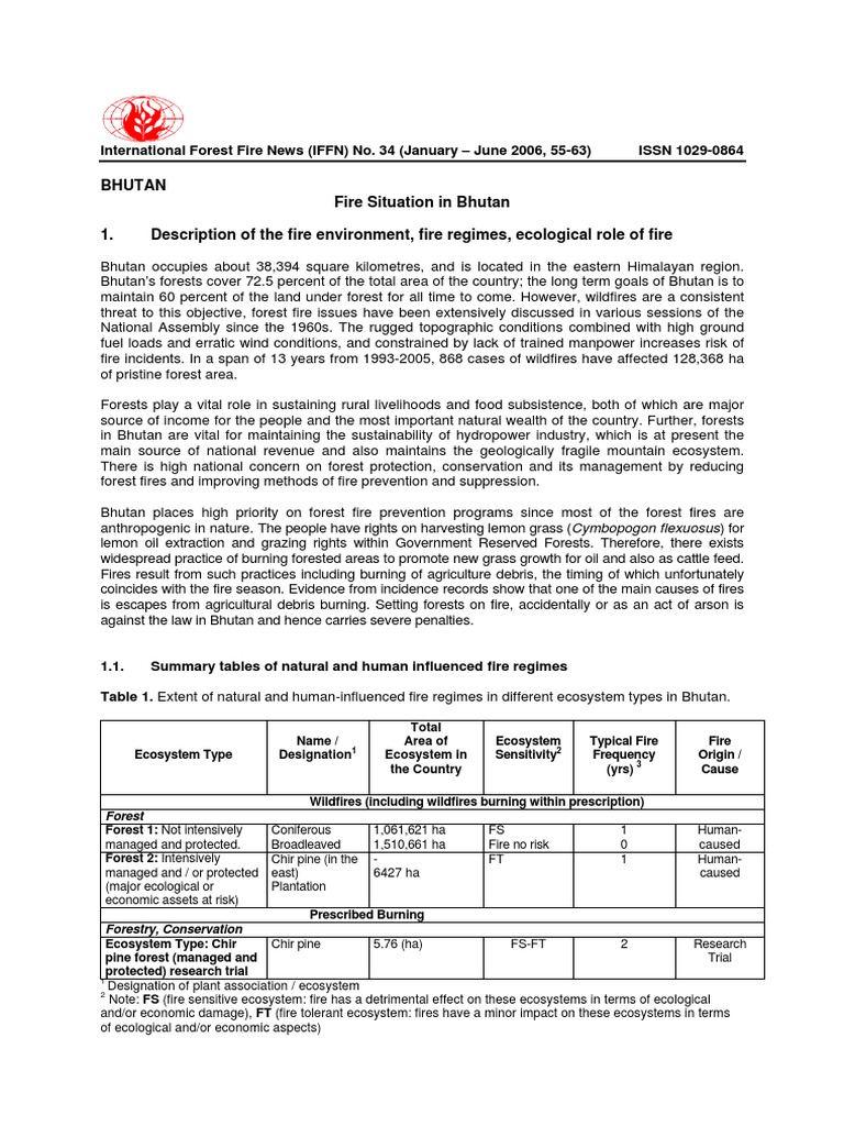 07 IFFN 34 Bhutan 1 | PDF | Wildfire | Fires