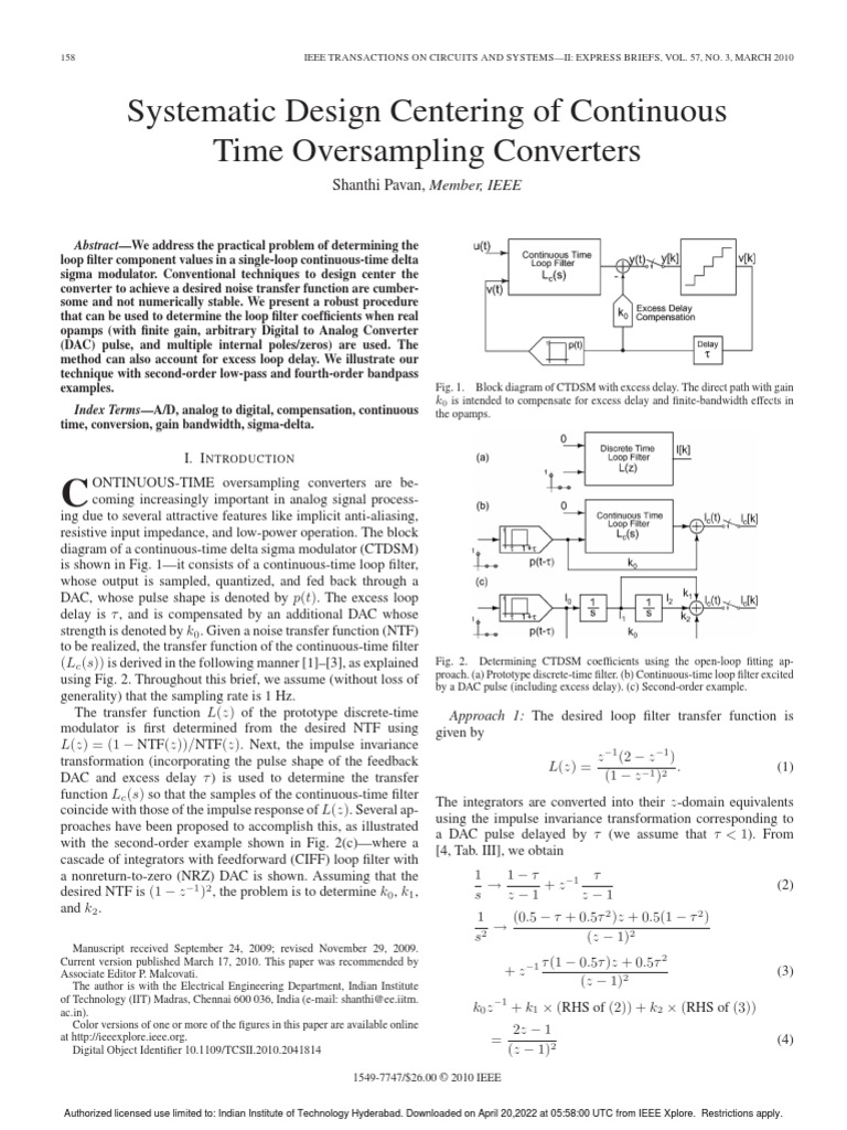 NTF - Design - For - Coeffiecents - in Practical - OTA - Systematic - Design - Centering - of ...