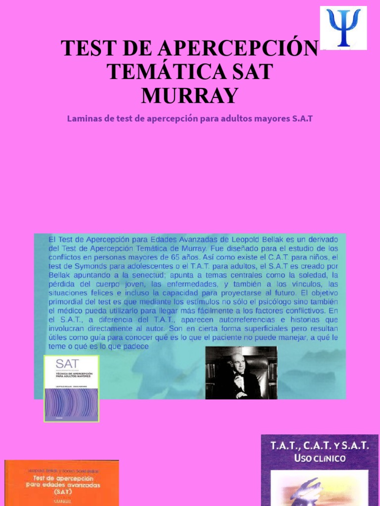 Test de Apercepción Temática Sat | PDF | Adultos | Sicología