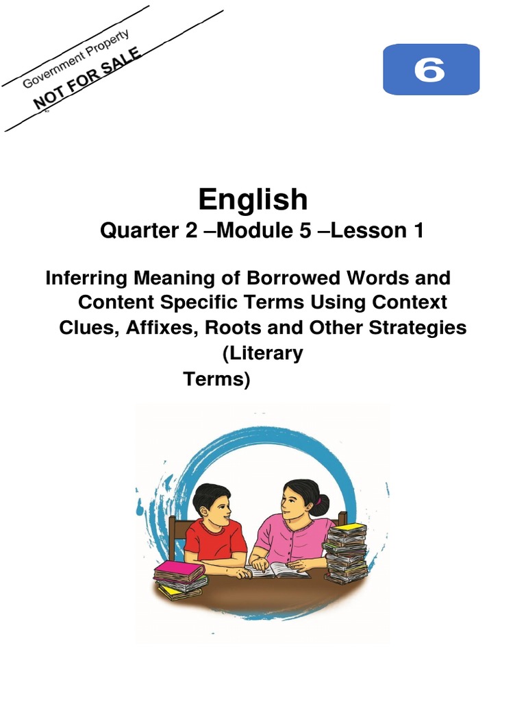 English: Quarter 2 - Module 5 - Lesson 1 | PDF | Word | Poetry