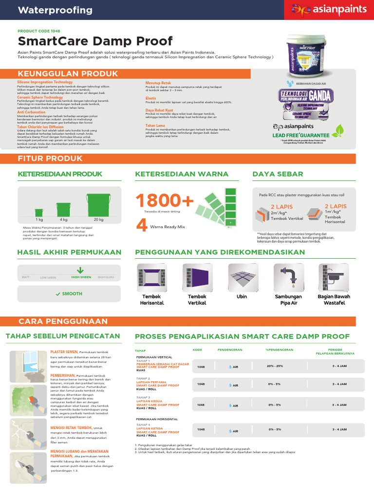 Solusi Waterproofing SmartCare Damp Proof | PDF