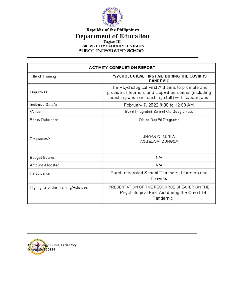 Acr - Psychological First Aid | PDF