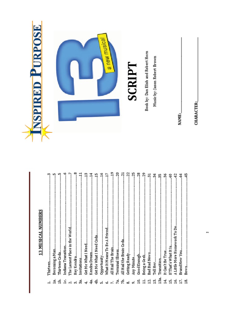 Thirteen Script | PDF