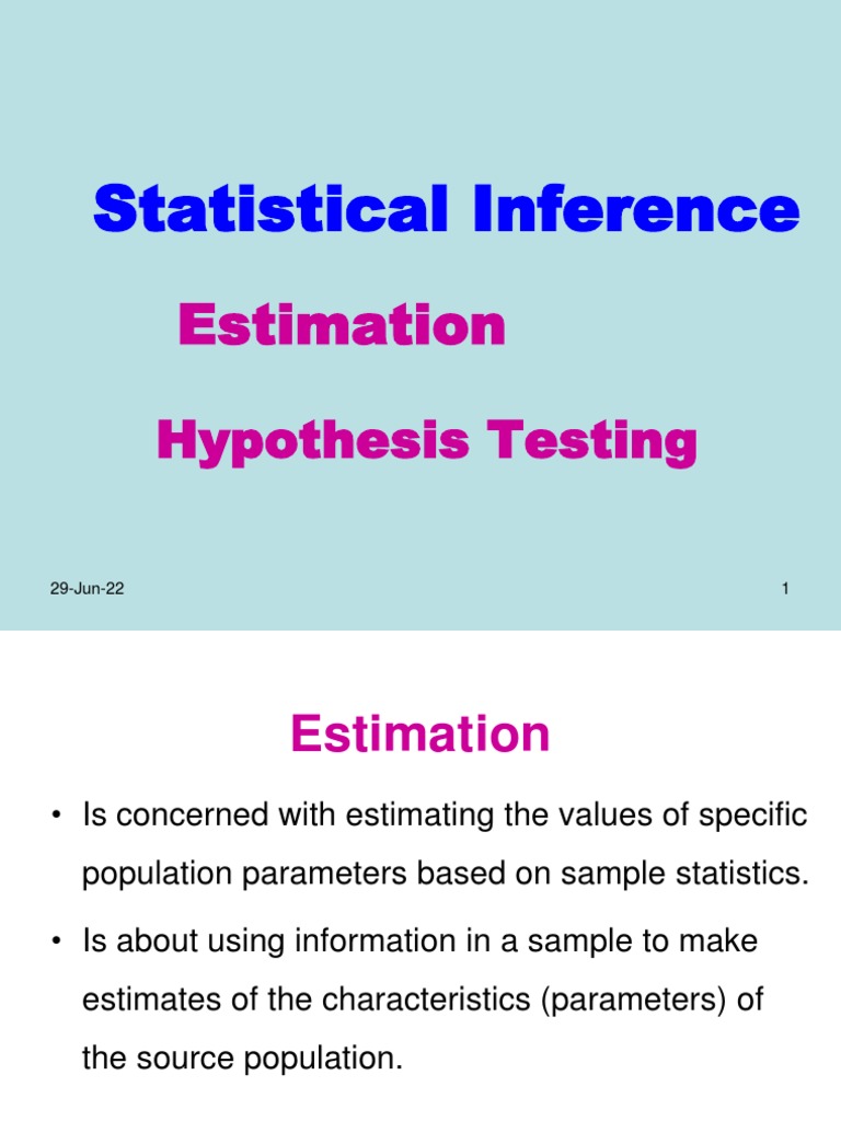 Biostat Estimation | PDF | Confidence Interval | Standard Deviation