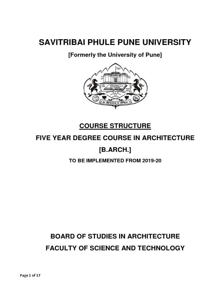 B.Arch. Course Structure 2019-20 | PDF | Test (Assessment) | Thesis