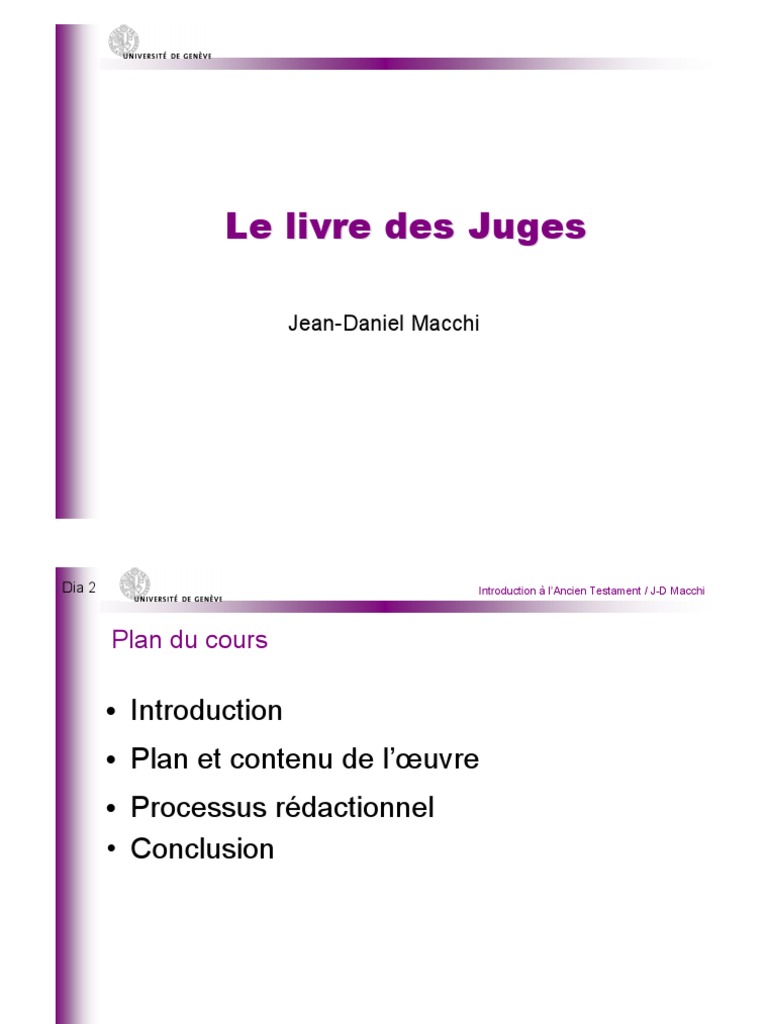 Analyse du Livre des Juges | PDF | Livre des Juges | Bible hébraïque