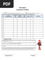 Shackles and Chain Sling Inspection Checklist | PDF