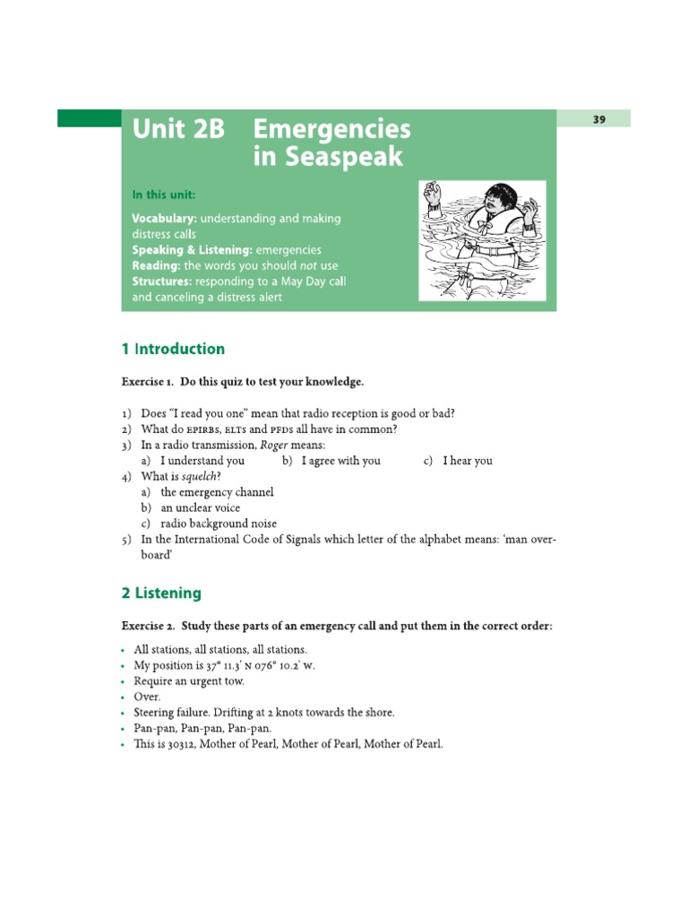 Semester 2, Unit 9 - Distress Calls | PDF