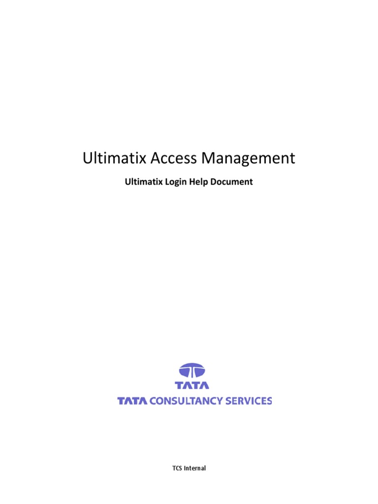 Ultmatix Login Help Document | PDF