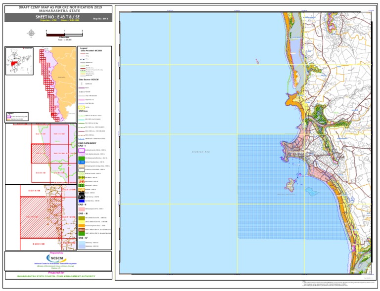 Sheet No: E 43 T 8 / Se: Draft CZMP Map As Per CRZ Notification 2019 ...