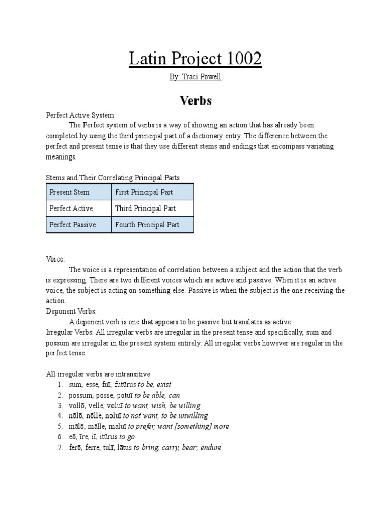 Latin Project 1002 Download Free Pdf Adjective Verb
