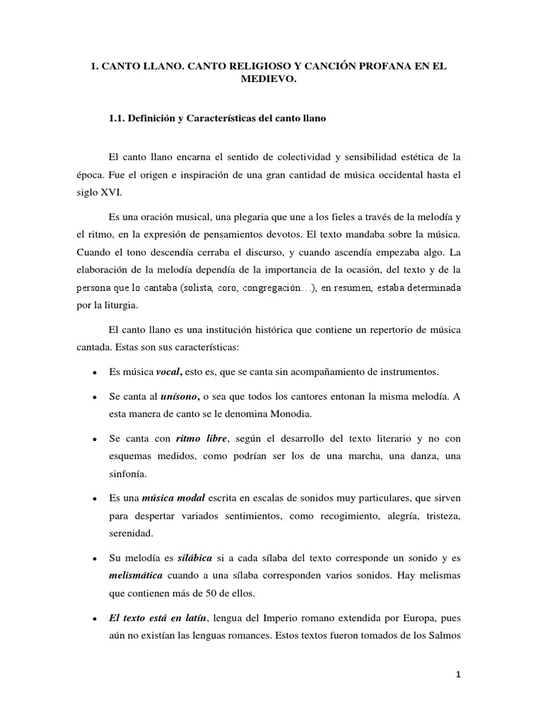Canto Llano | PDF | Modo (música) | Misa (liturgia)