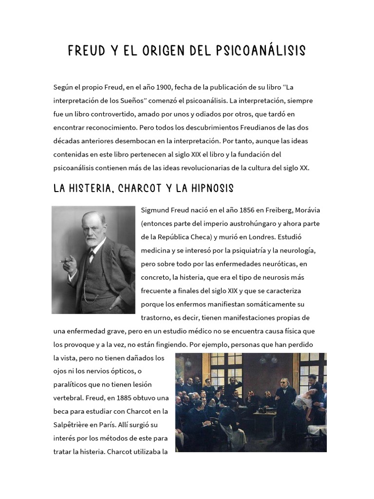 Freud y El Origen Del Psicoanálisis | PDF | Carné de identidad ...