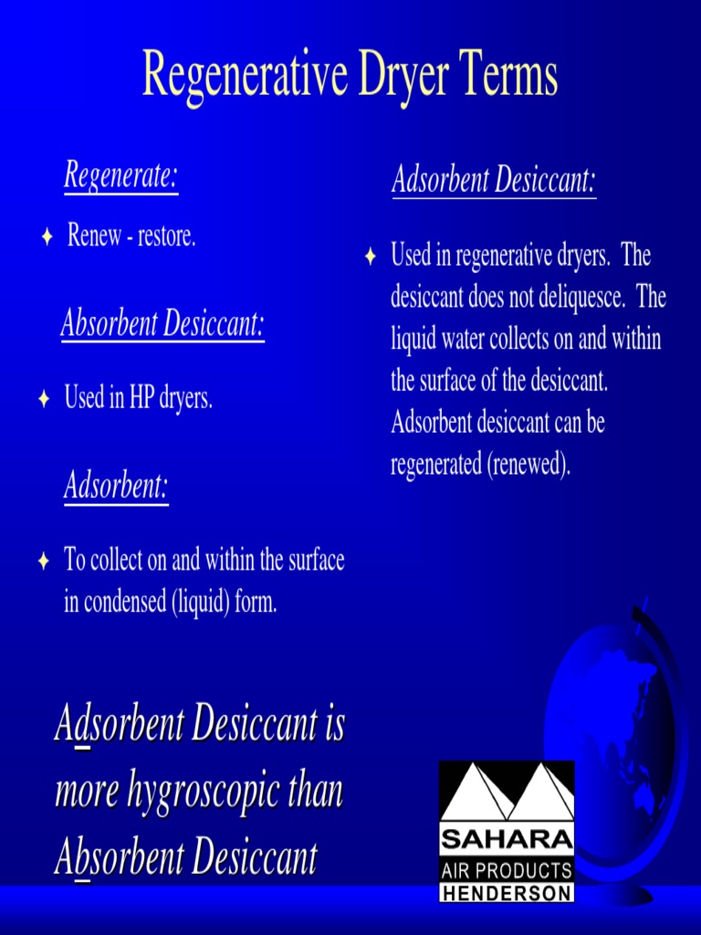 Sahara Regenerative Air Dryer Overview | PDF | Adsorption | Clothes Dryer