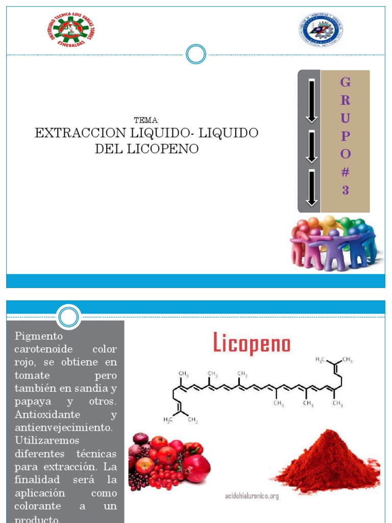 Extracción de Licopeno: Métodos y Aplicaciones | PDF | Fluido ...