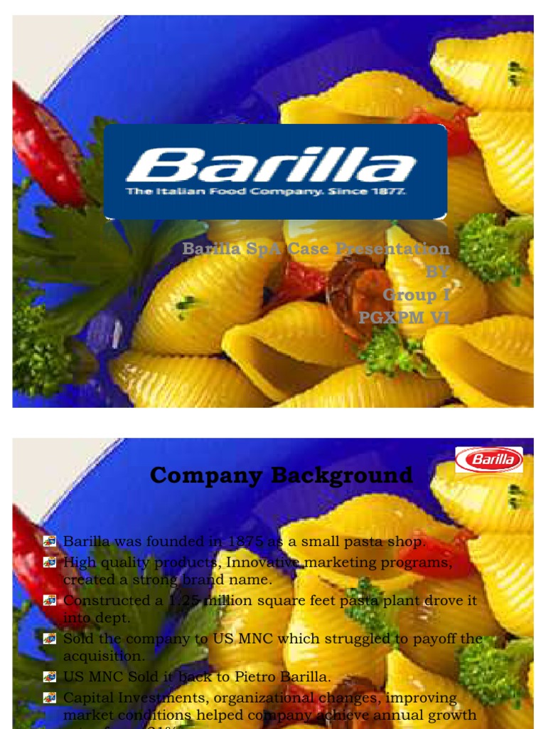 Barilla Case Presentation - Final | PDF | Inventory | Retail