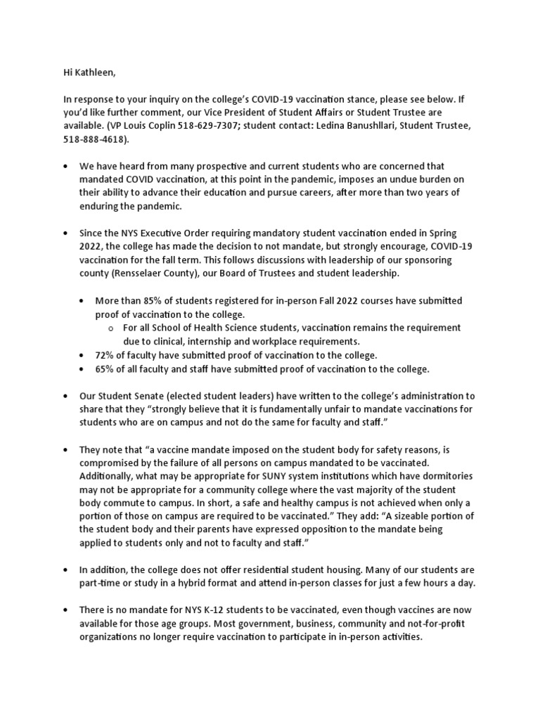 HVCC Vaccination Explanation | PDF | Epidemiology | Diseases And Disorders