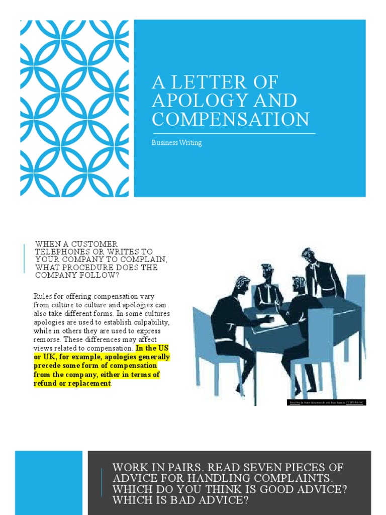Writing A Letter of Apology and Compensation | PDF