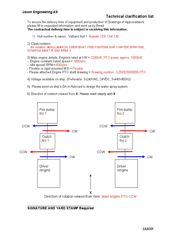 FIFI Technical Clarification - Filled (Mtu Comments) | PDF
