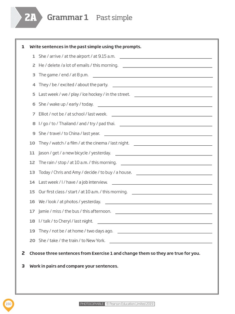 RM A2+ PC 2a Grammar 1 | PDF