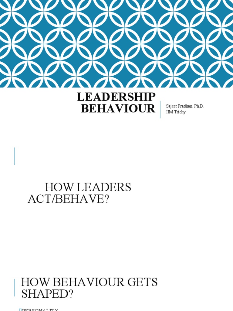 Leadership Behaviour | PDF
