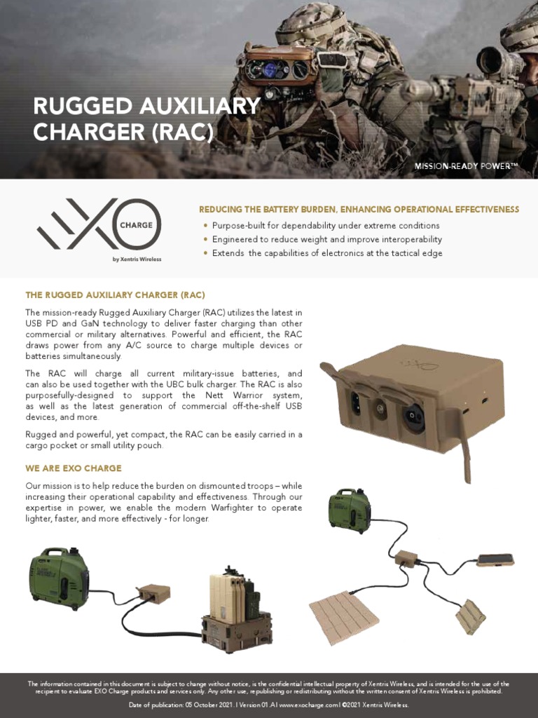 Rugged Auxiliary Charger (Rac) : Reducing The Battery Burden, Enhancing ...
