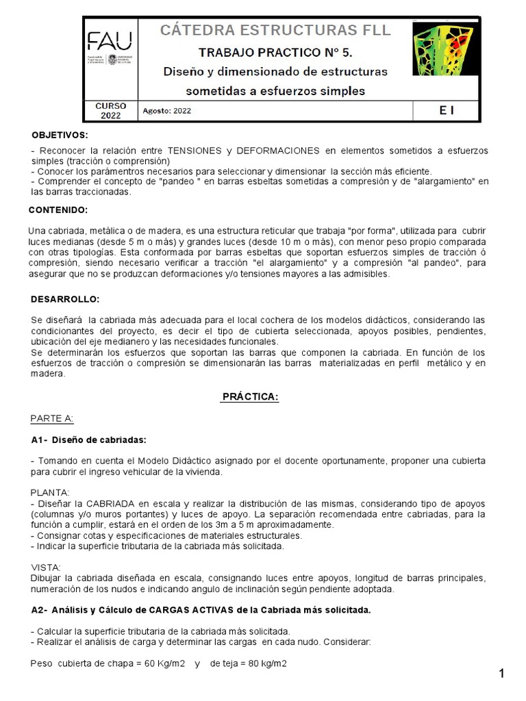 Tpn°5 2022 | Descargar gratis PDF | Pandeo | Materiales