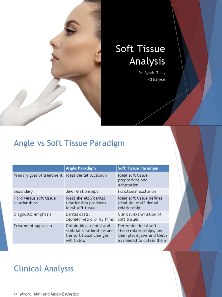 Soft Tissue Analysis: Dr. Ayushi Toley PG Ist Year | PDF | Human Nose | Dentistry Branches