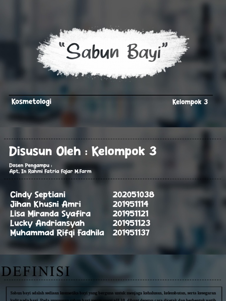 Sabun Bayi Kelompok 3 | PDF