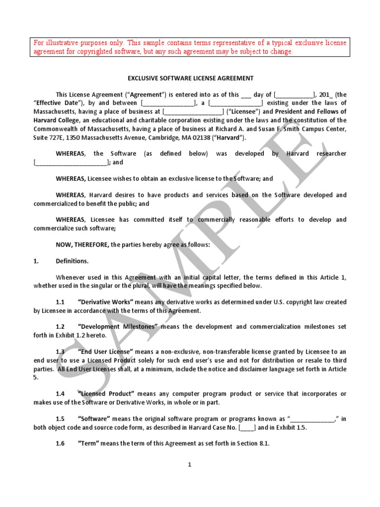 For Illustrative Purposes Only. This Sample Contains Terms ...