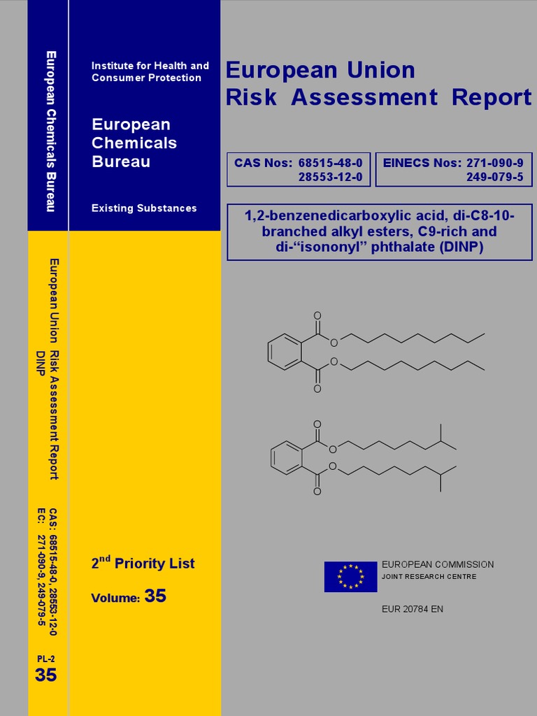 European Union Risk Assessment Report Vol. 35, 2nd Priority List - 1, 2-Benzenedicarboxylic Acid ...
