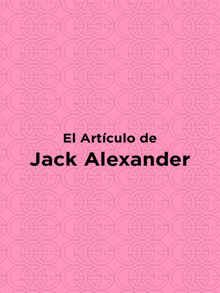 El Arti Üculo de Jack Alexander | PDF | alcoholicos anonimos | Alcoholismo