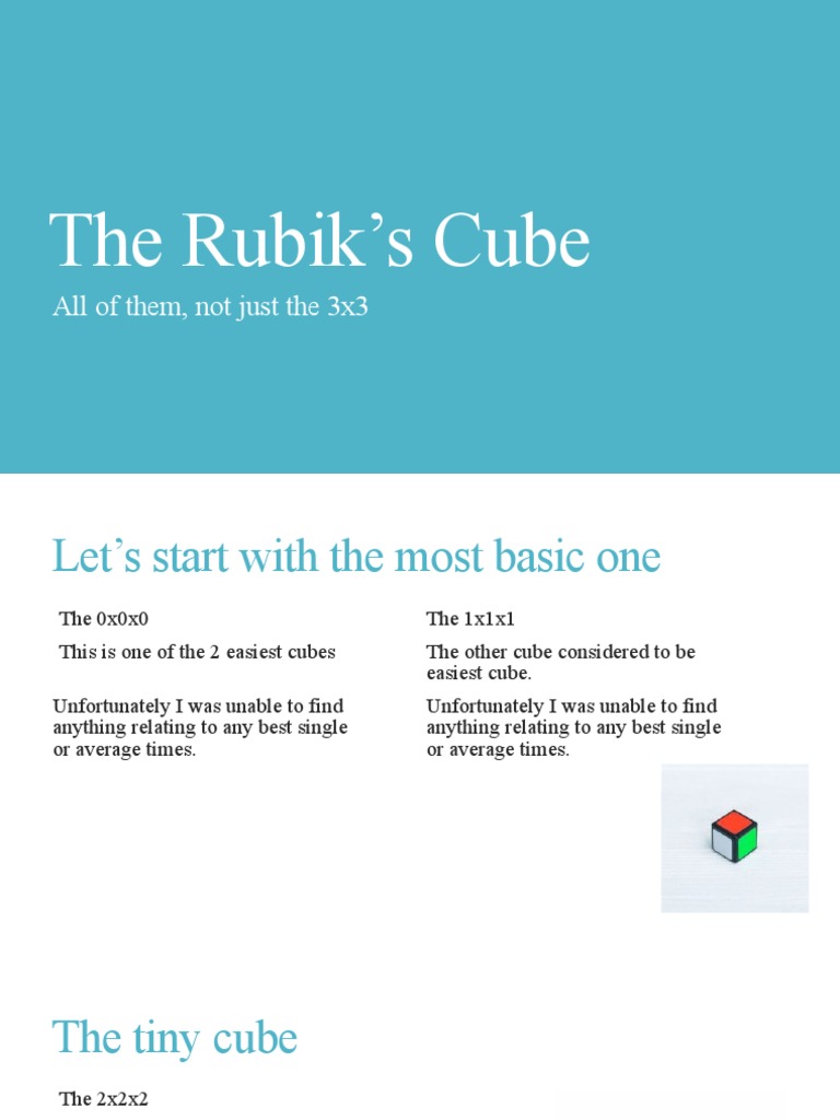 Rubik's Cube Variants & Records | PDF