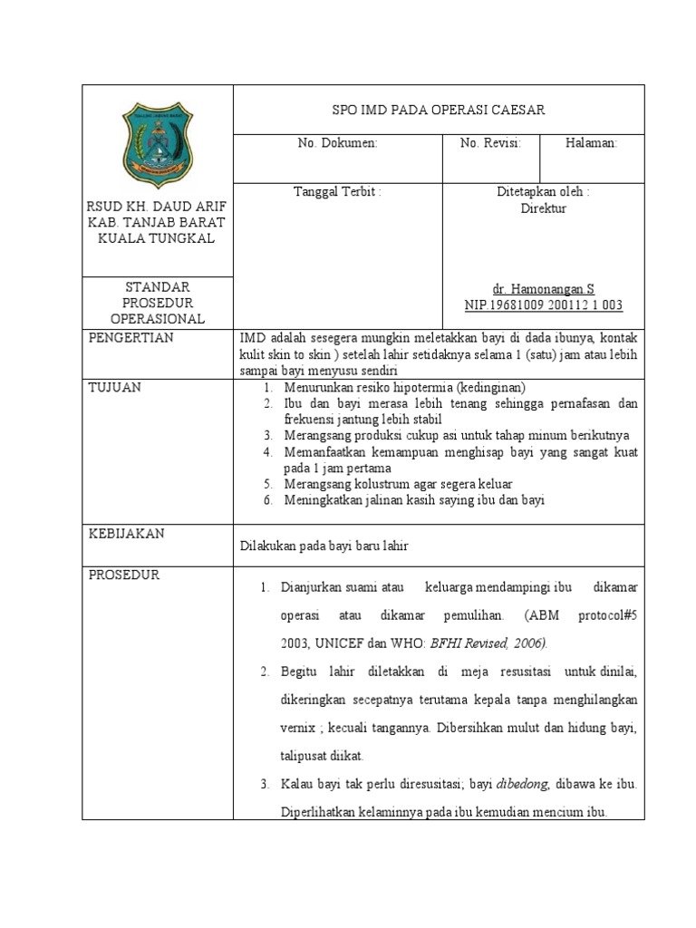 Spo Imd Pada Operasi Caesar | PDF