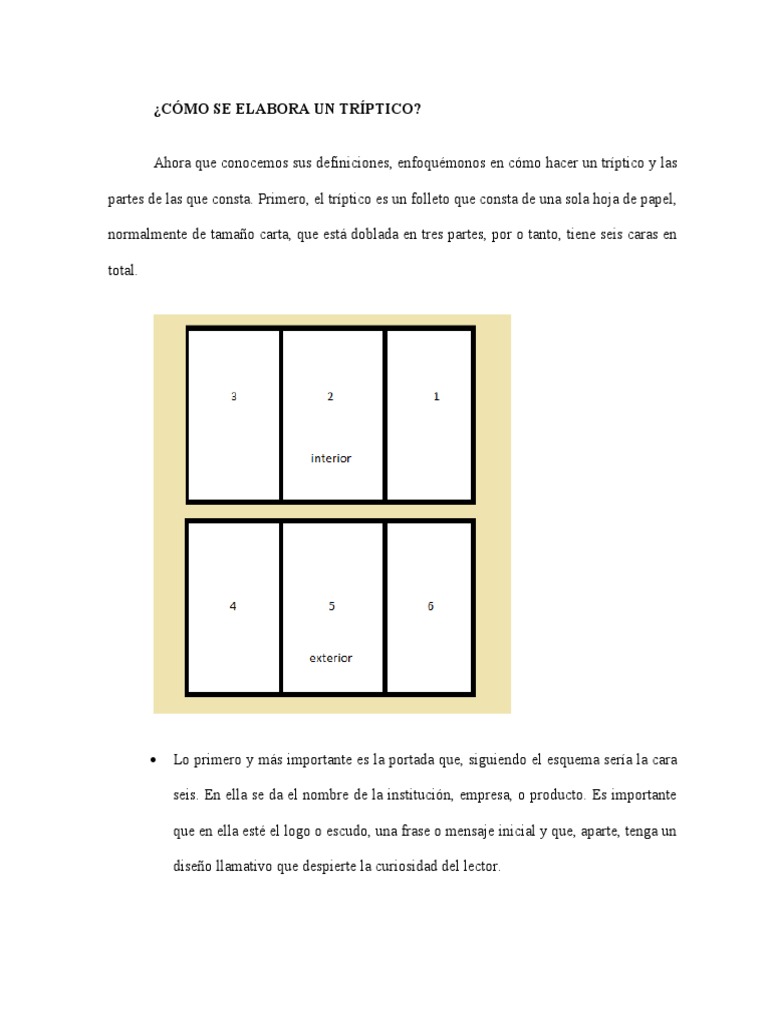 Guía para elaborar un tríptico eficaz | PDF | Información | Publicidad