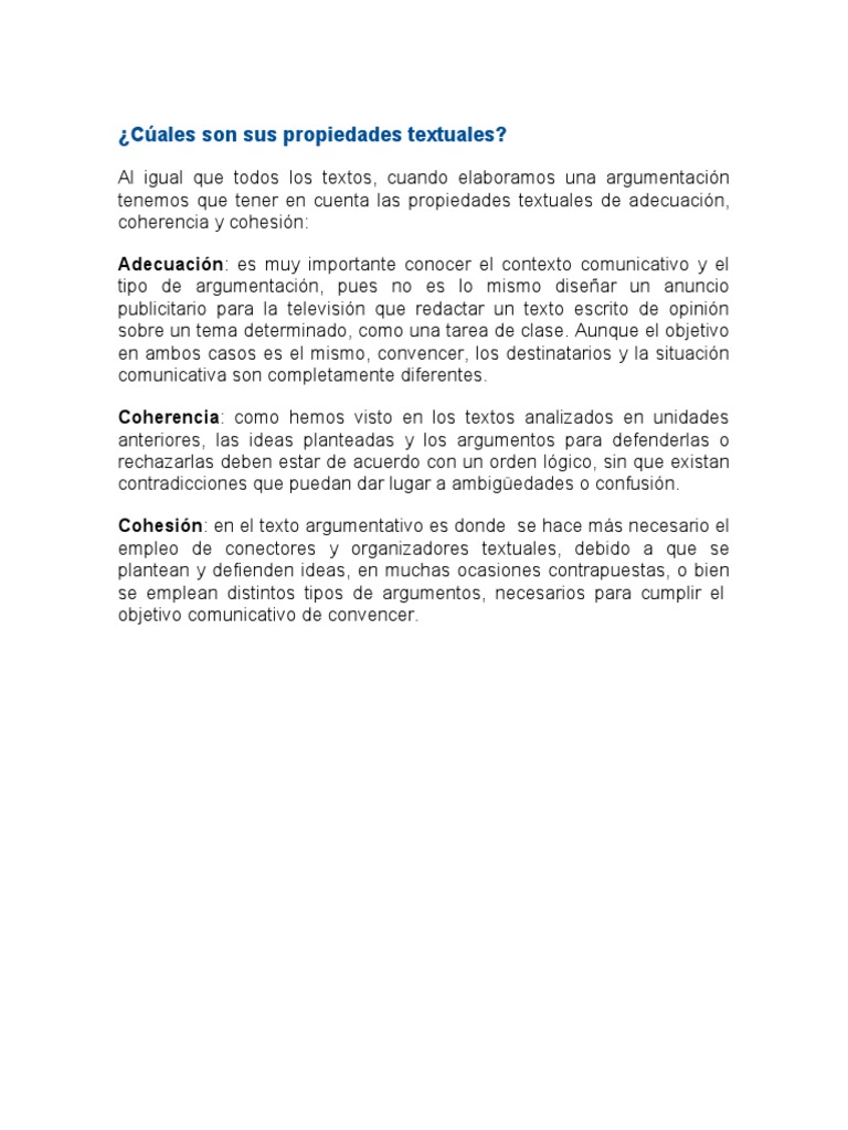 Cúales Son Sus Propiedades Textuales | PDF