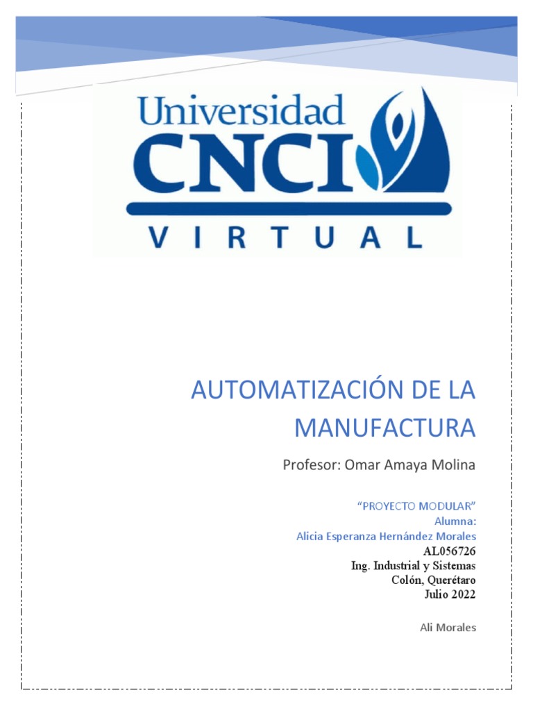 Proyecto Modular Manufactura | PDF | Lean Manufacturing | Economias