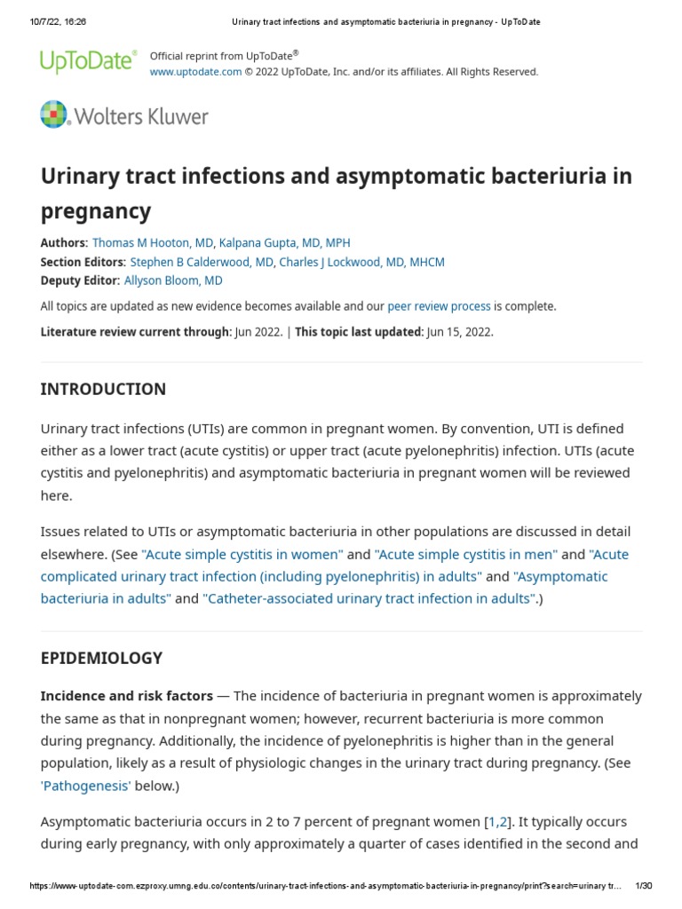 Urinary Tract Infections - UpToDate-2022 | PDF | Urinary Tract ...